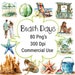 80 Beach Days Png Clipart Bundle for Crafts, 300 Dpi Image Scrapbooking ...