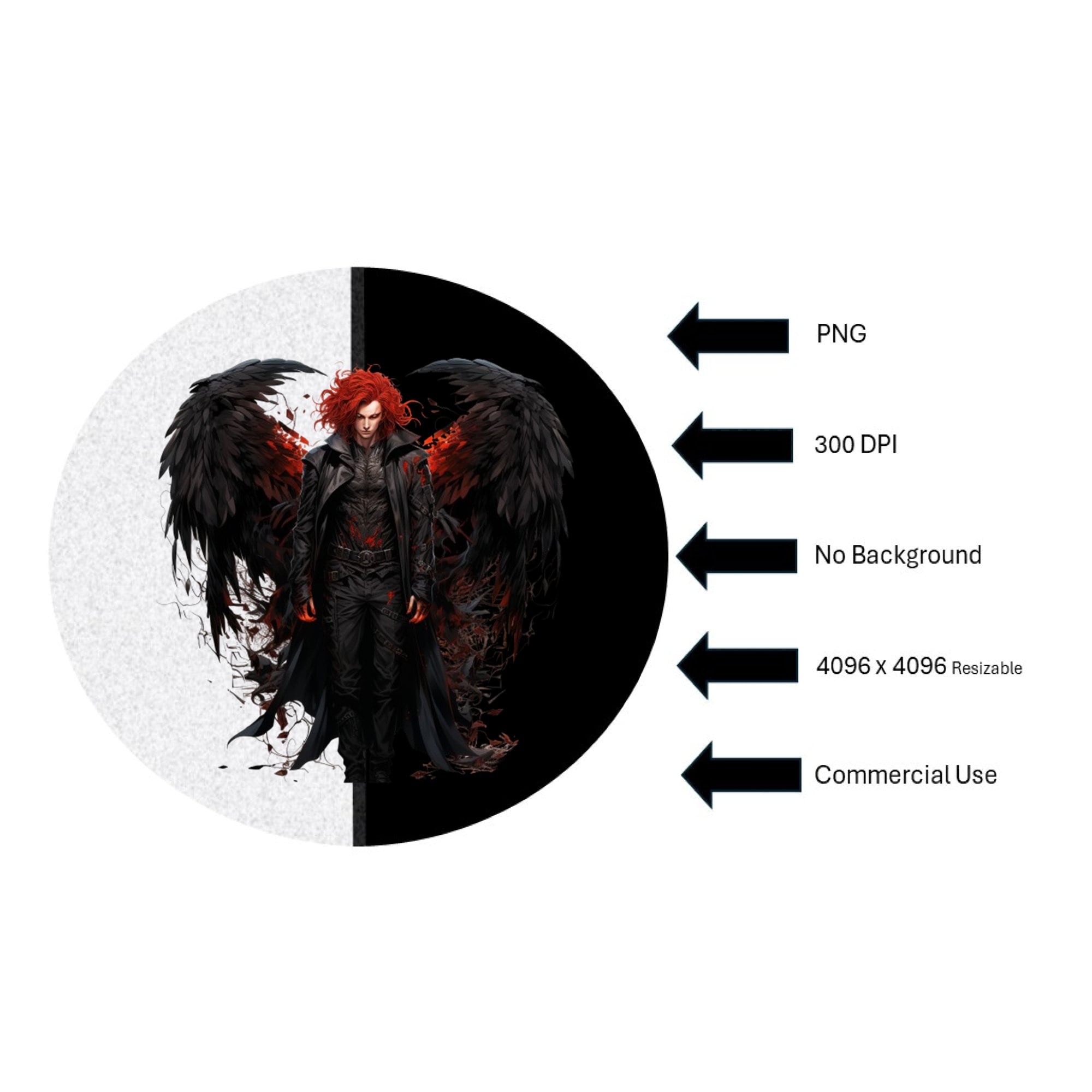 27 Fallen Dark Angel Png Clipart Gothic Dark Fantasy Transparent ...