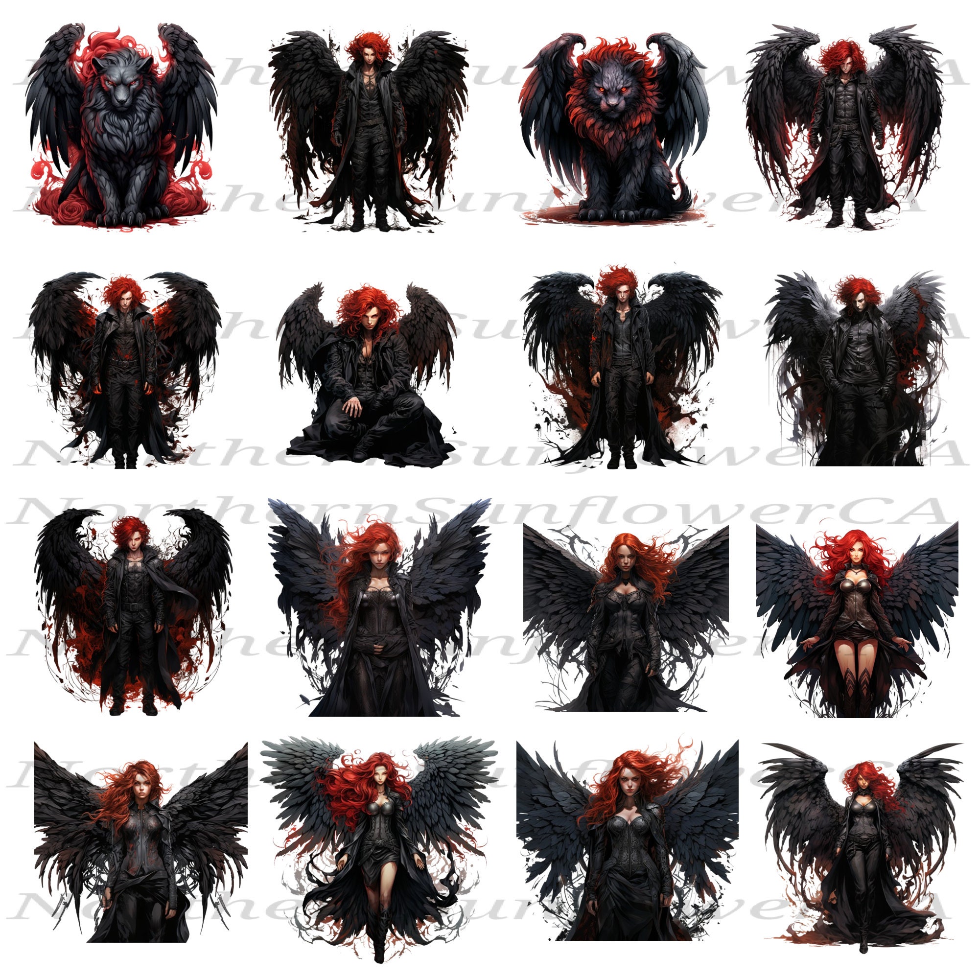 27 Fallen Dark Angel Png Clipart Gothic Dark Fantasy Transparent ...