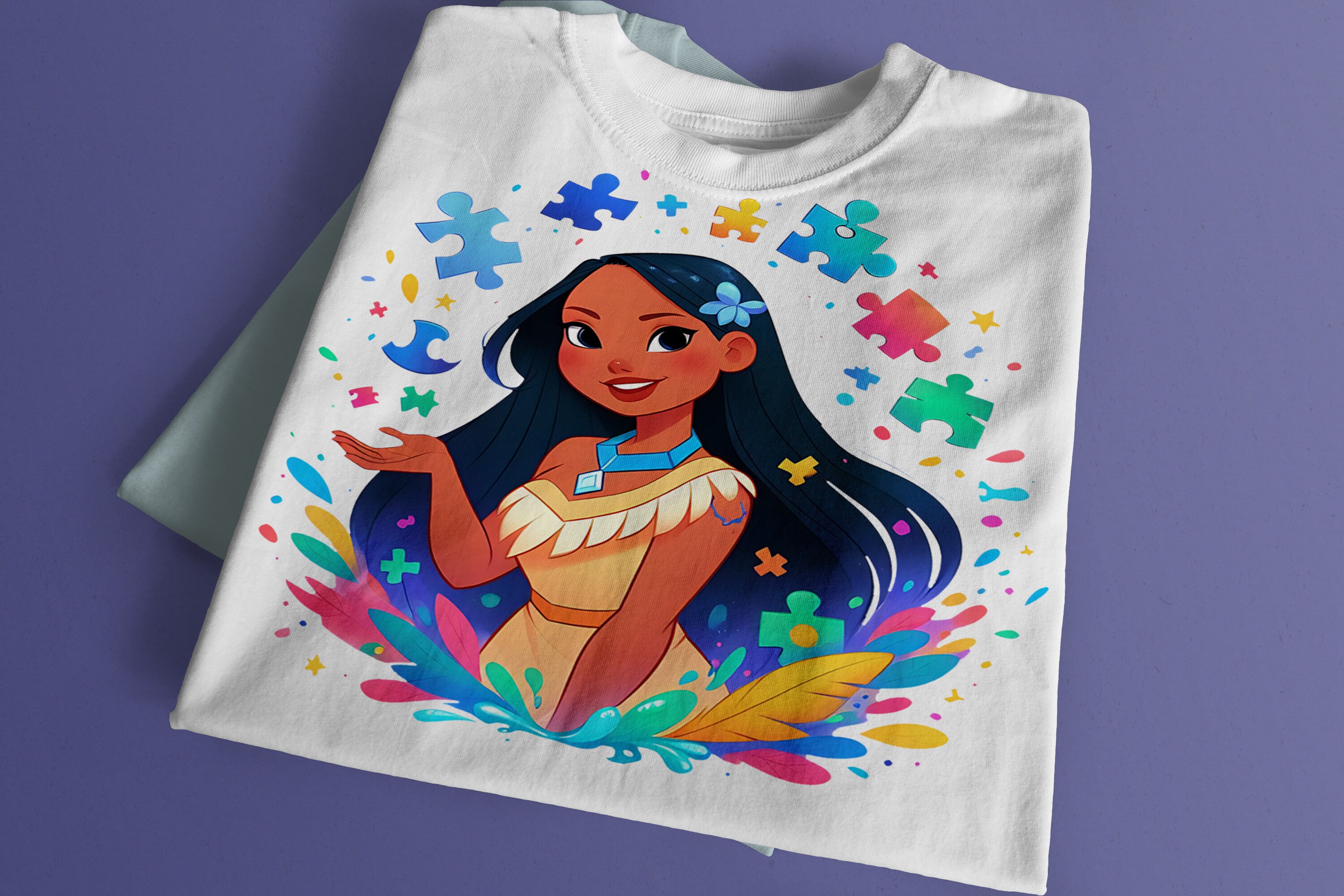 Autism Princess Designs, PNG Digital Templates, Autism Day, Puzzle ...