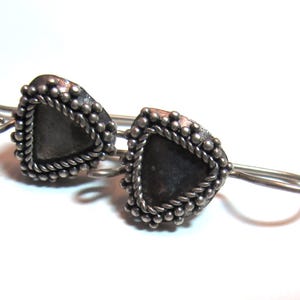 MS Triangle Earwires Granulated Edges 2 Pairs 0.9mm 19 Gauge Wire Bali ...