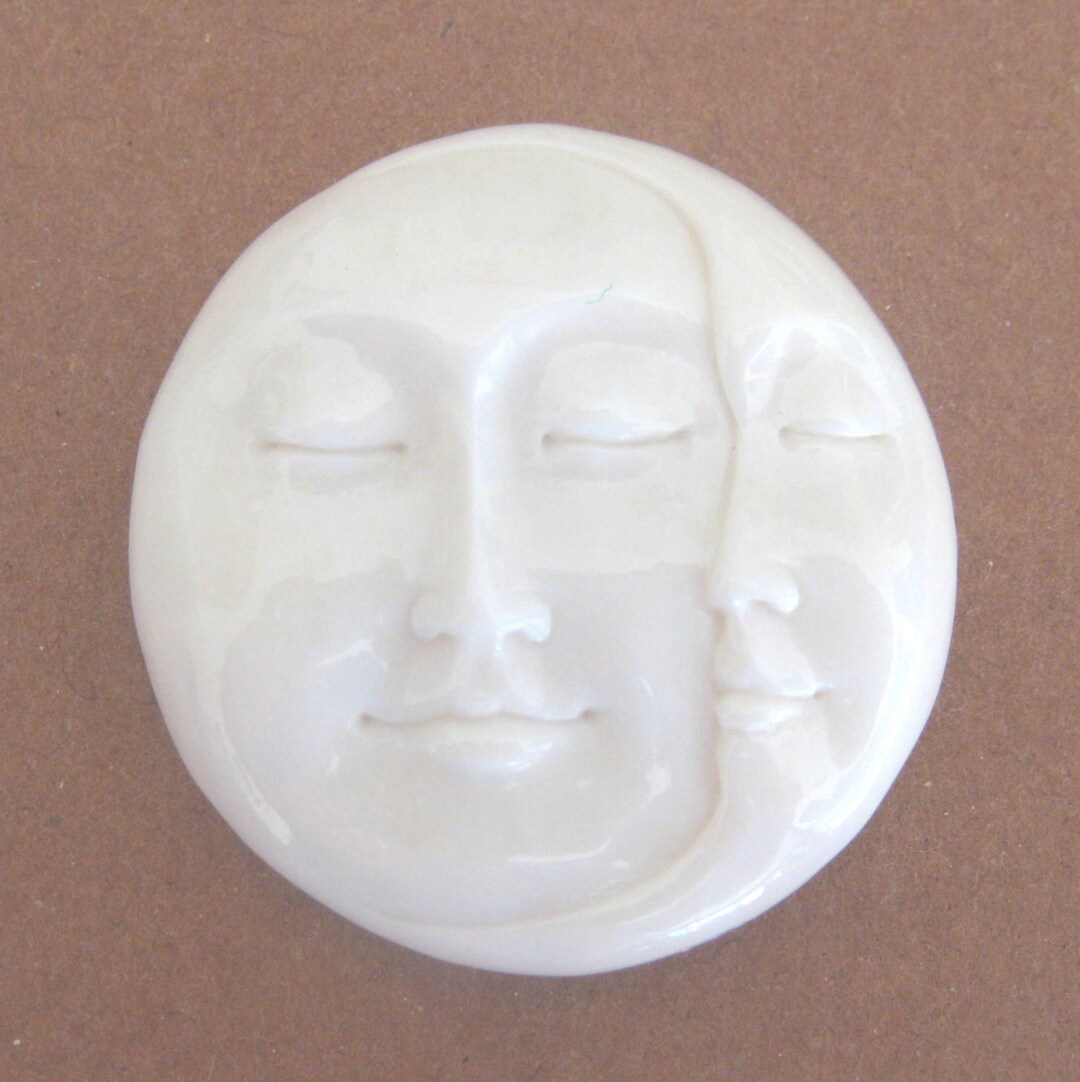 Full/waxing Moon Cabochon Handcarved Cow Bone No Hole Bali Fair Trade ...
