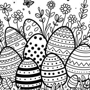 Easter Coloring Pages for Kids - Spring Bunny,eggs,printable Activity ...