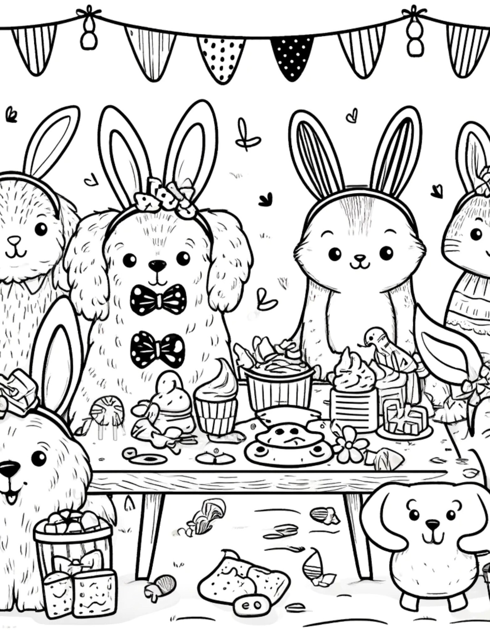Easter Coloring Pages for Kids - Spring Bunny,eggs,printable Activity ...