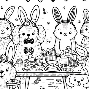 Easter Coloring Pages for Kids - Spring Bunny,eggs,printable Activity ...