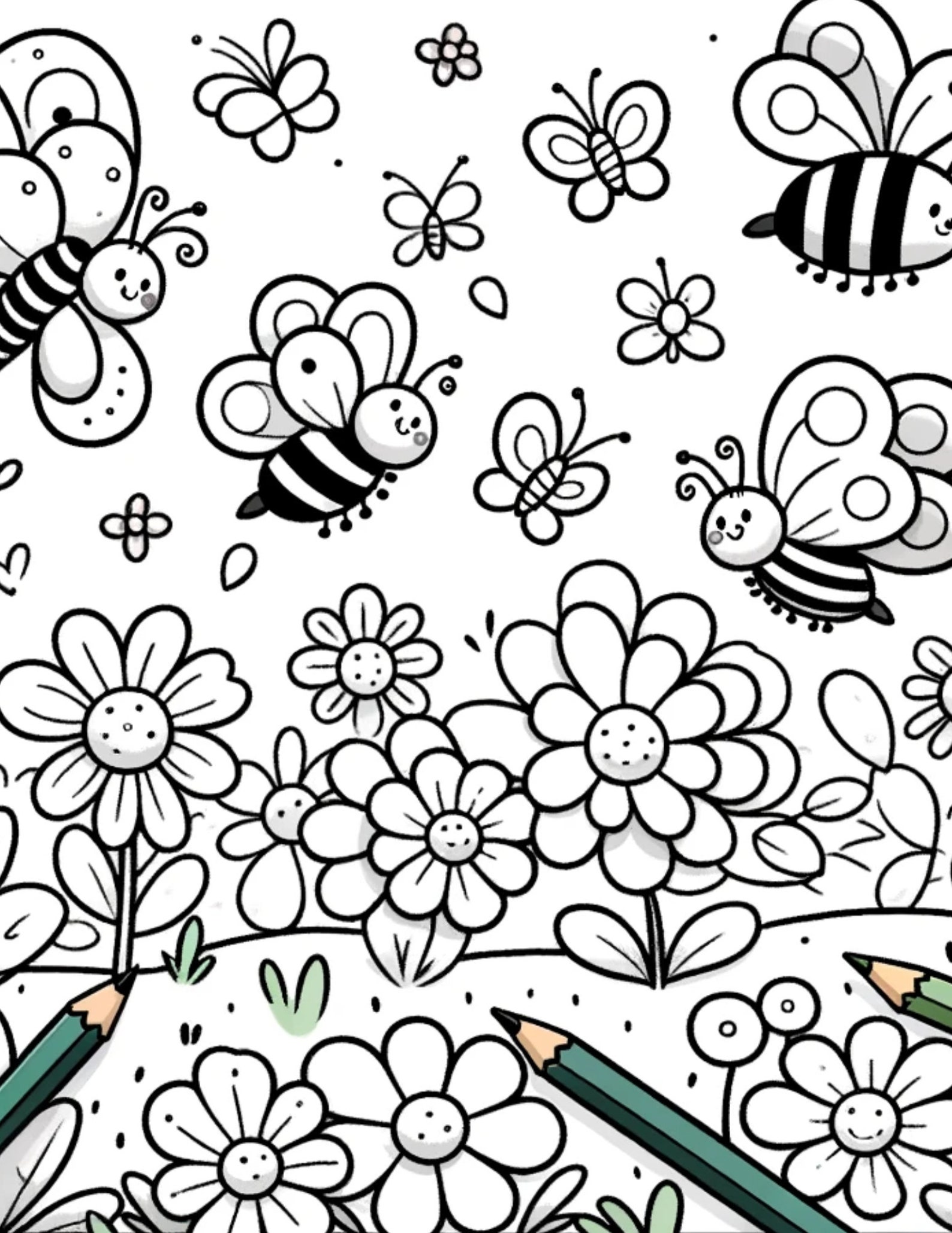 Easter Coloring Pages for Kids - Spring Bunny,eggs,printable Activity ...