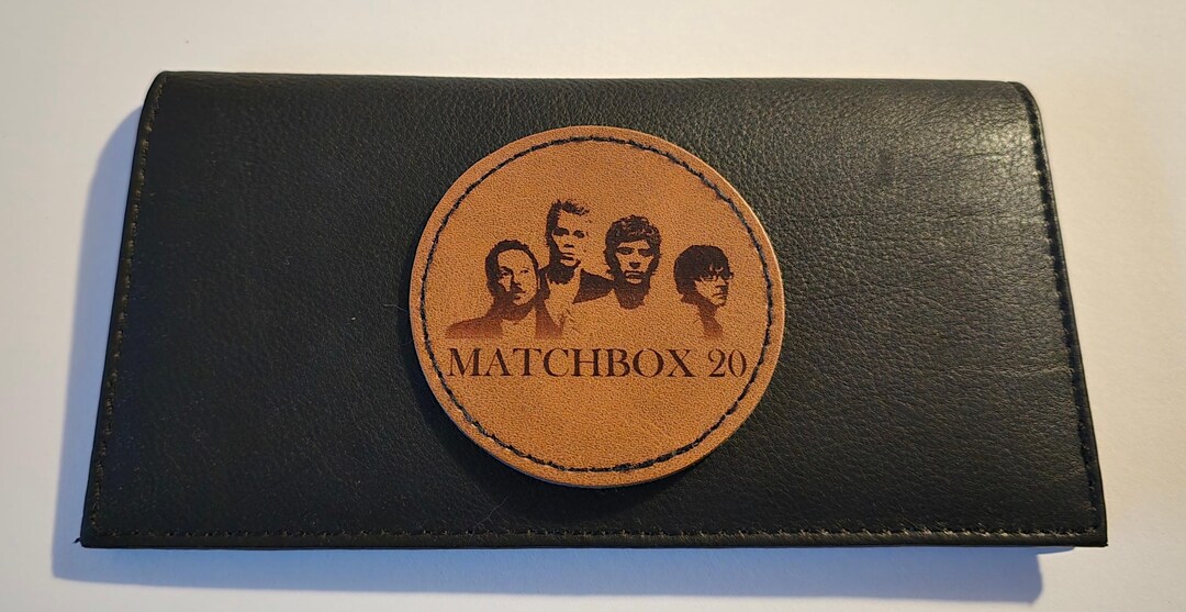 Laser Engraved Matchbox 20 Design Leather Checkbook Cover Matchstick ...