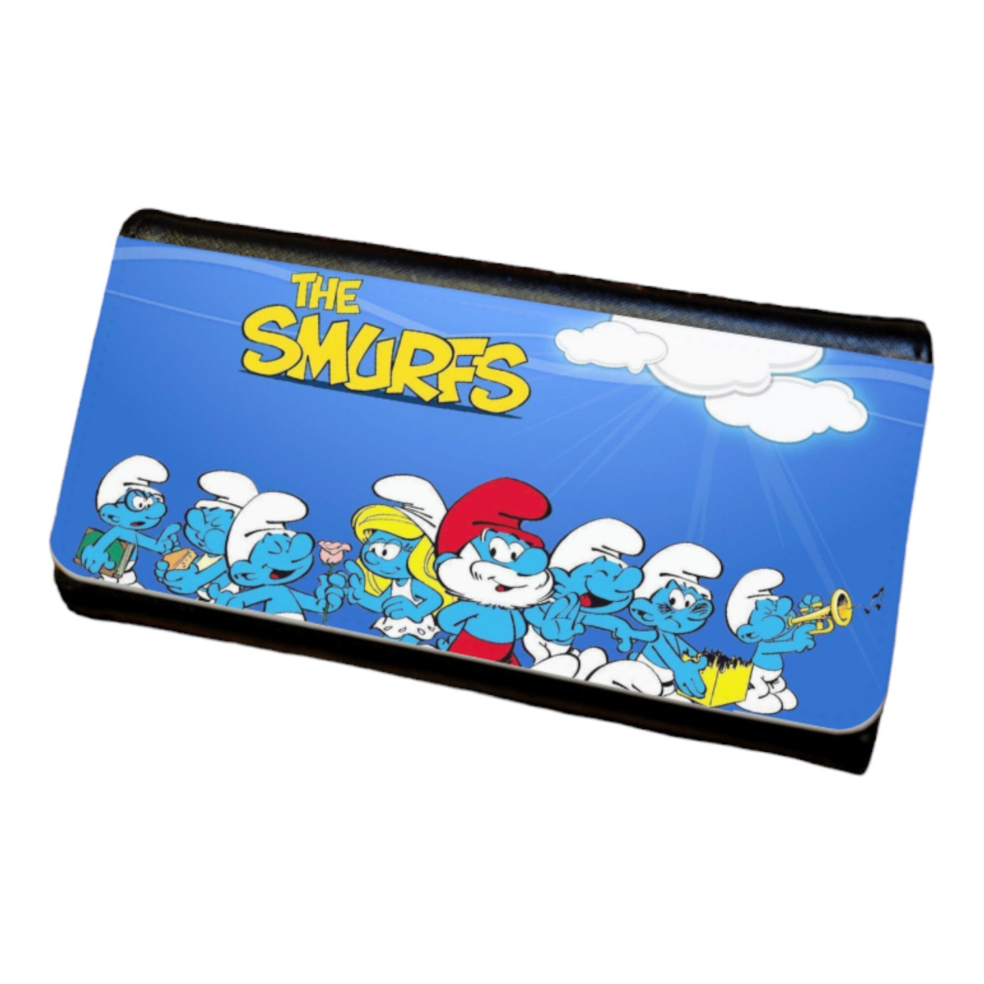 Smurfs Cast Blue Sky Design Tri Fold Womens Wallet - Etsy
