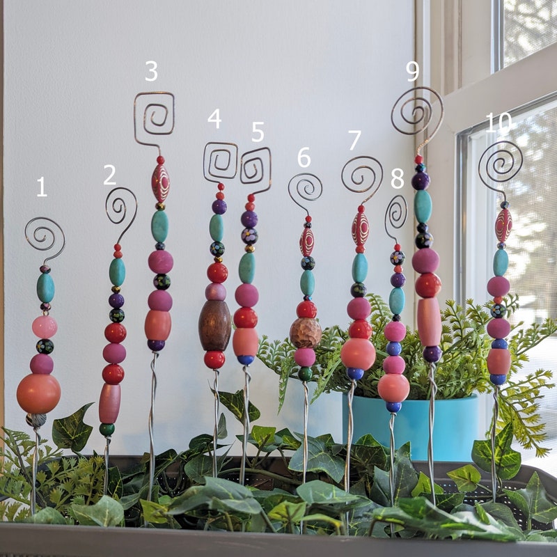 Beaded Garden Stakes - Etsy