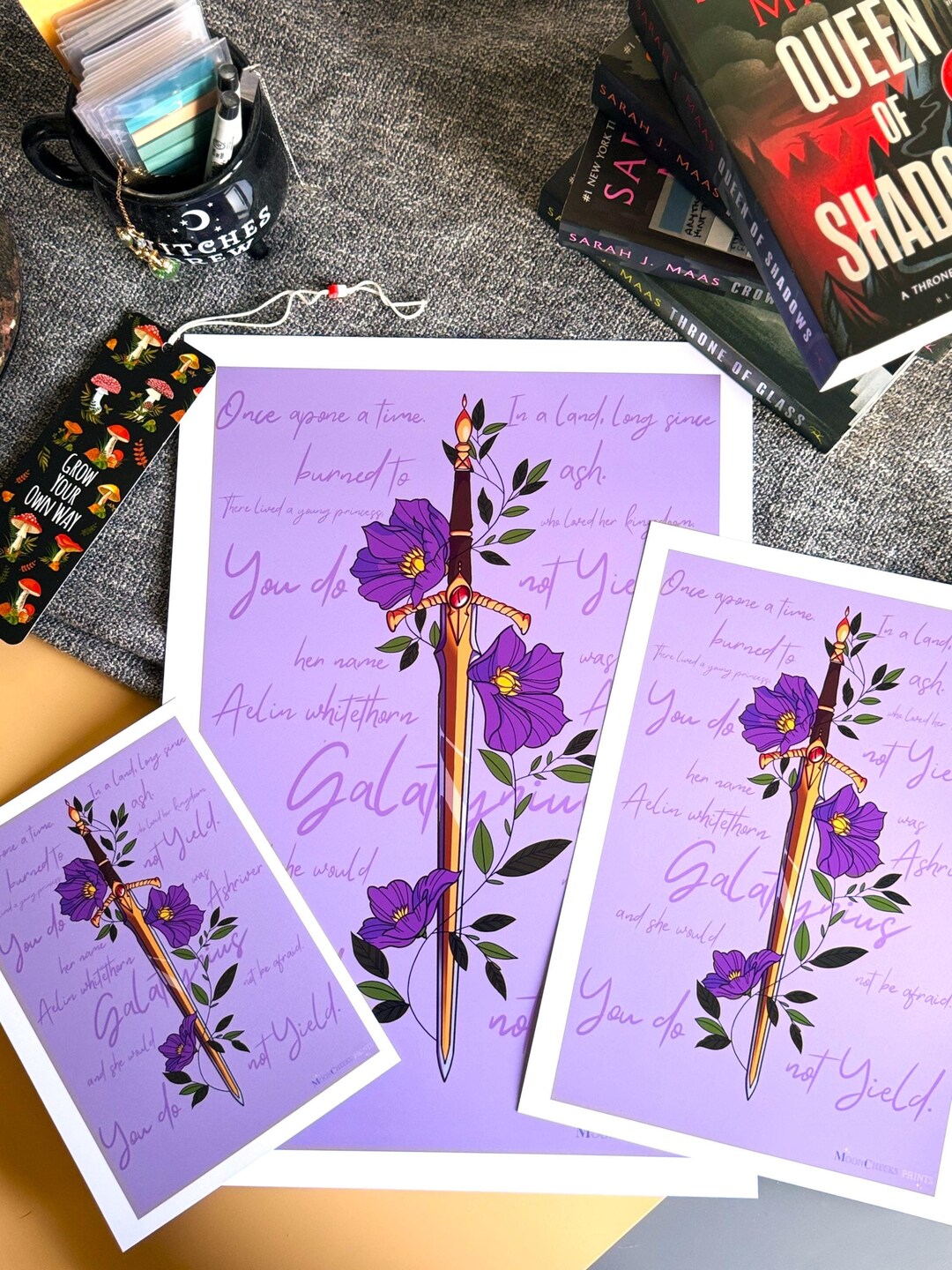 Throne of Glass Gouldrin Art Print| TOG Art Print| Hand-drawn Art Print ...