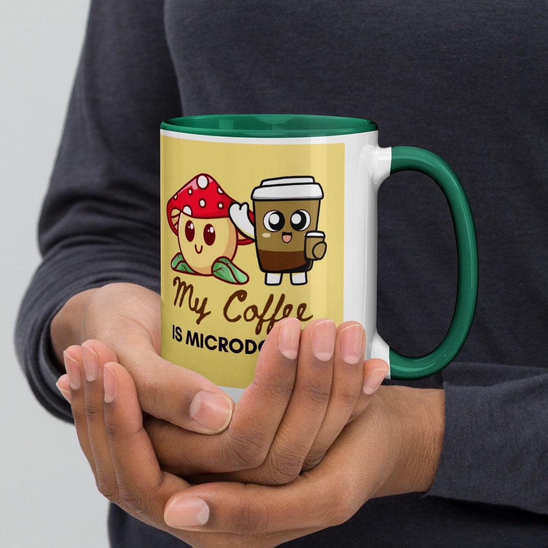 Mushroom Coffee Mug – 'shrooms and Psilocybin Fun' - 15oz Quirky Gift ...