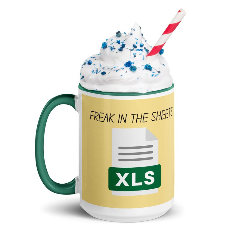 Funny Excel Pun Mug 'freak in the Sheets' Microsoft Spreadsheet Humor ...
