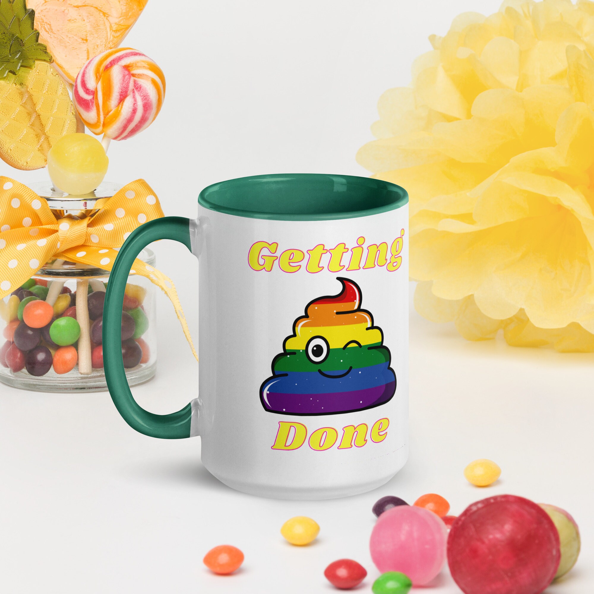 Funny Poop Mug 'getting Shit Done' Coffee Cup, Humorous Office Desk ...
