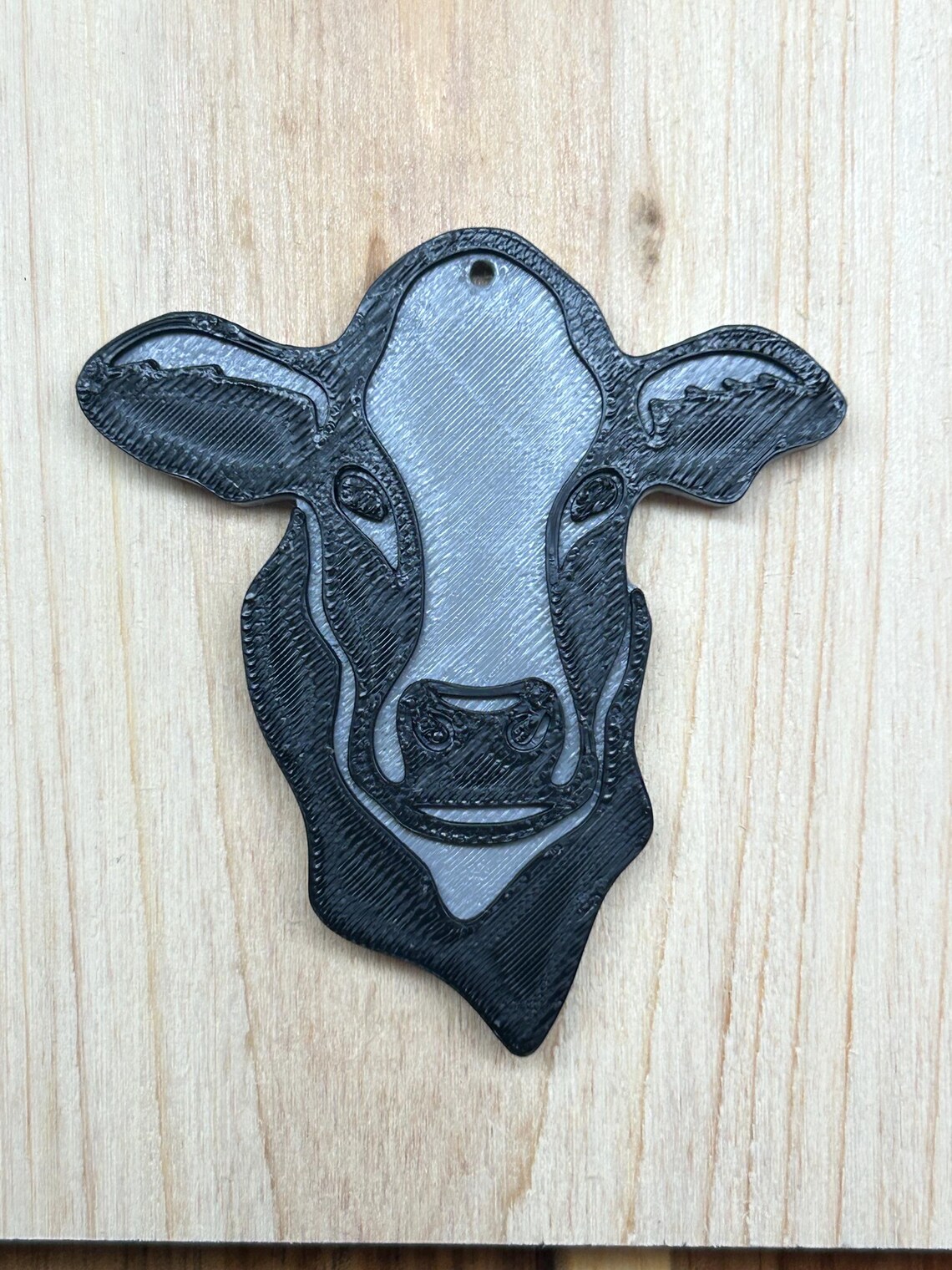 Cow Head Keychain | 3D Printed Farm Animal Keyring | Rustic Cow Lover ...