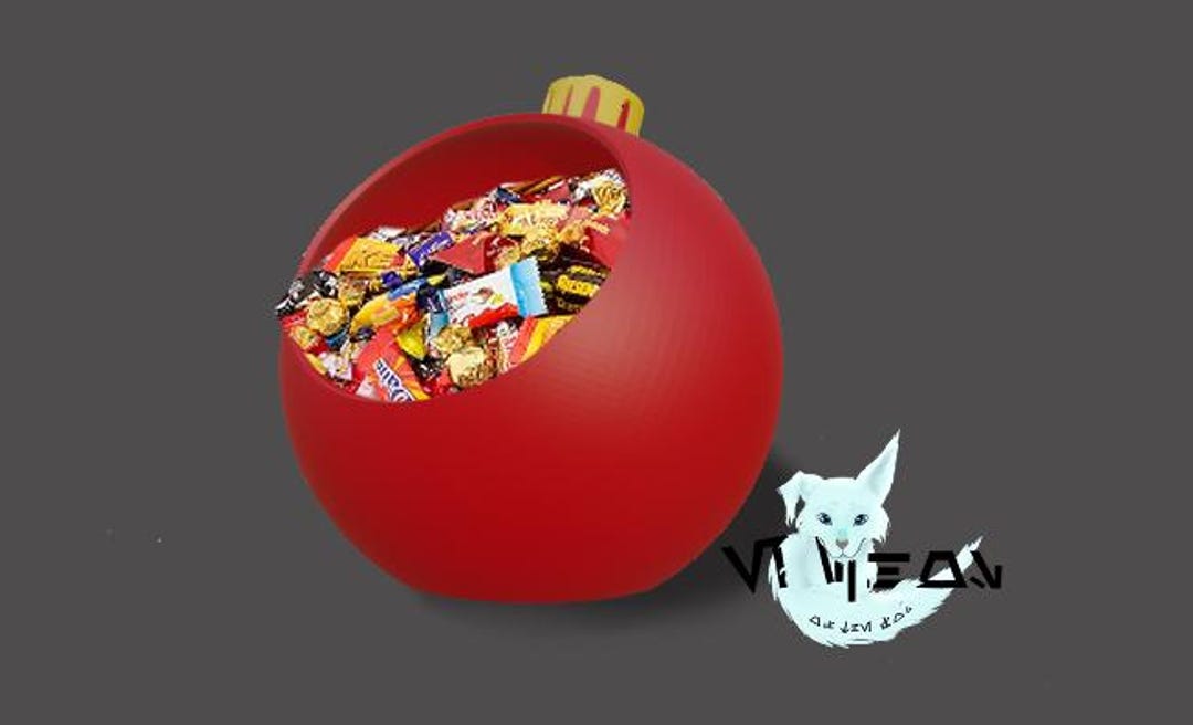 Christmas Ornament Candy Dish 3D Print File (STL Model) - Etsy