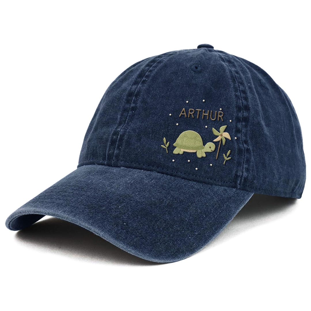 Personalized Embroidered Sea Turtle Baseball Cap | Custom Name Baseball ...