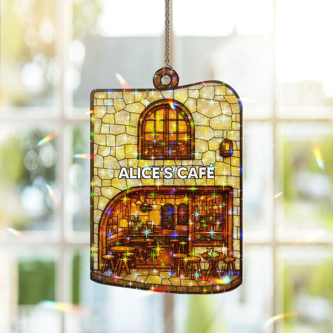Personalized Coffee Shop Hologram Ornament – Custom Christmas ...