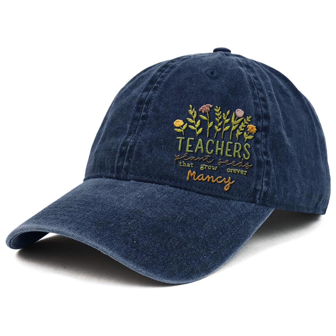 Personalized Embroidered Back to School Baseball Cap | Custom Name ...