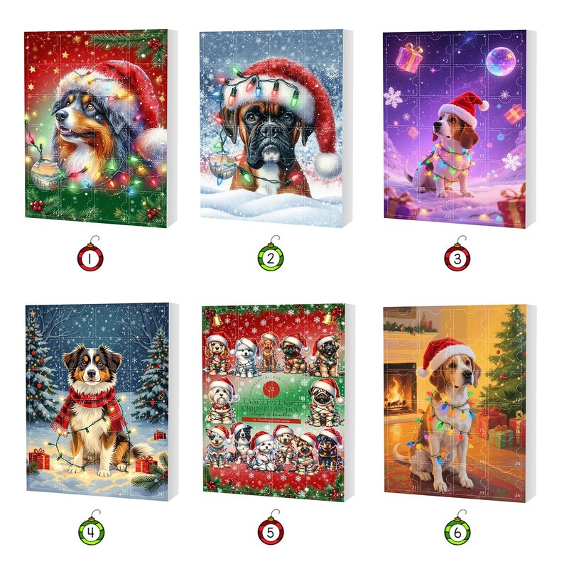 Dog Breed Advent Calendar 2025, 24 Day Countdown Dog Figurines ...