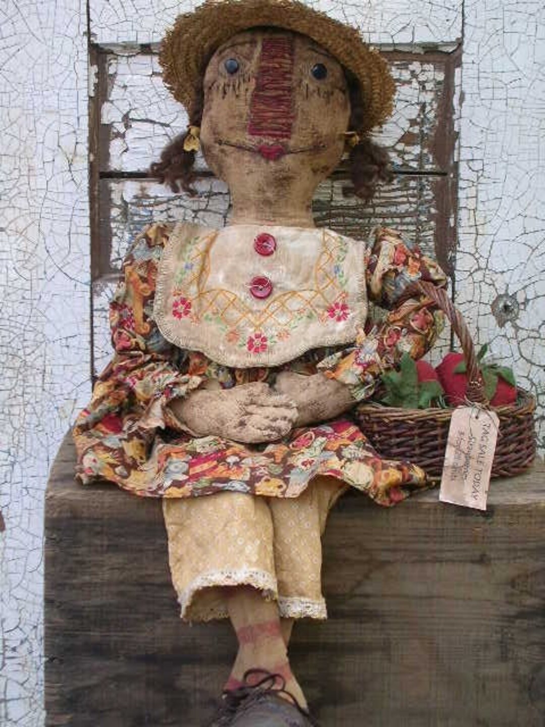 Primitive Raggedy Annie Doll Pattern Rag Stuffed Annie Doll Pattern ...