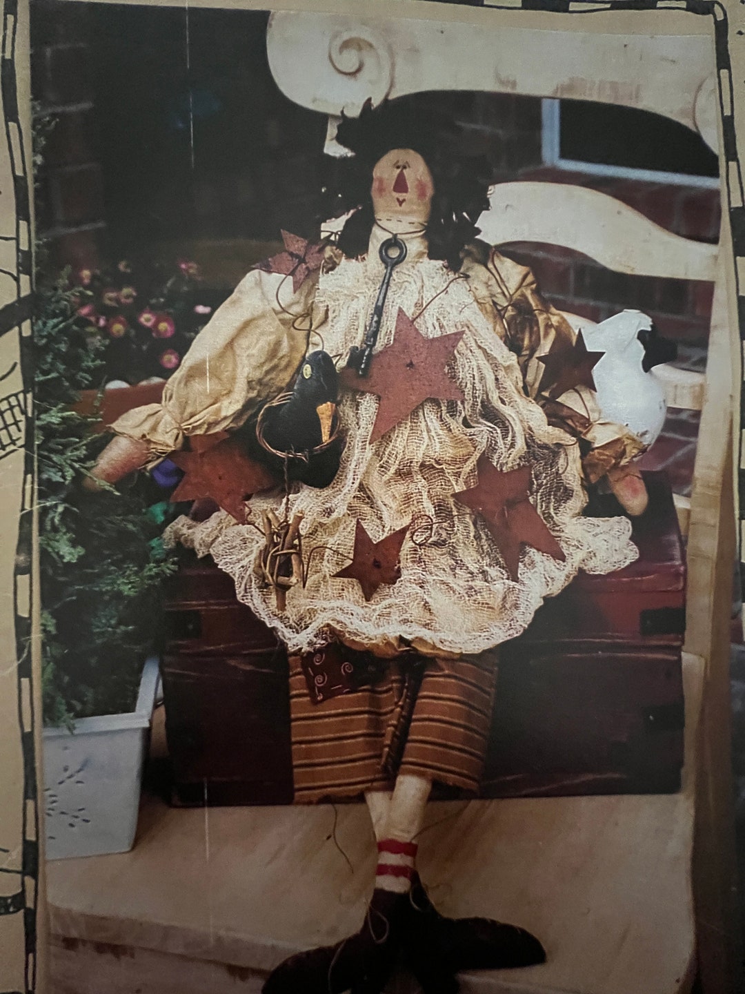 Primitive Ragged Ann Doll Crow Doll Pattern Primitive Cloth Doll ...