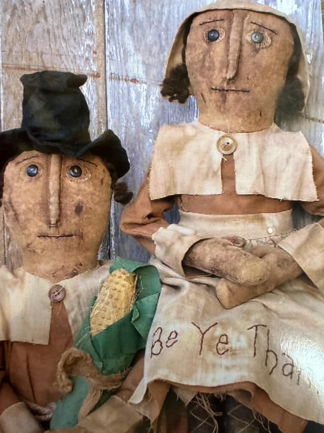 Primitive Pilgrim Dolls Pattern Thanksgiving Dolls Primitive Harvest ...