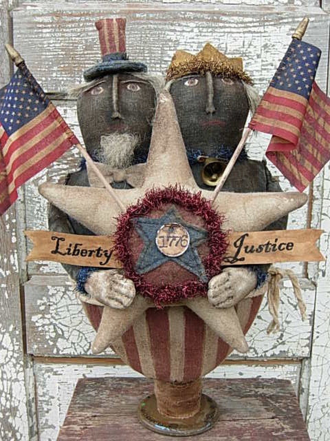 Primitive Uncle Sam Doll Libby Doll Pattern Patriotic Doll Pattern ...