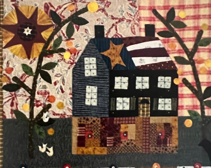 Folkart Primitive Saffron Hill Quilt Pattern Primitive Americana Wall ...