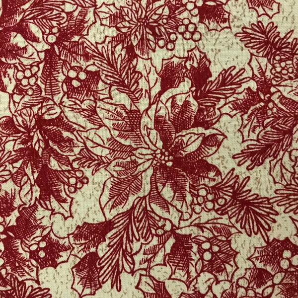 Red Toile Fabric - Etsy