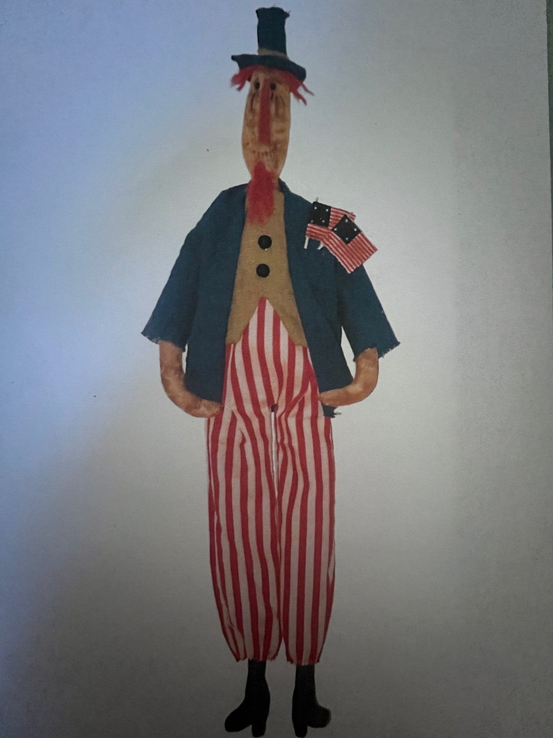 Primitive Uncle Sam Doll Pattern Americana Doll Pattern Raggedy Sam ...