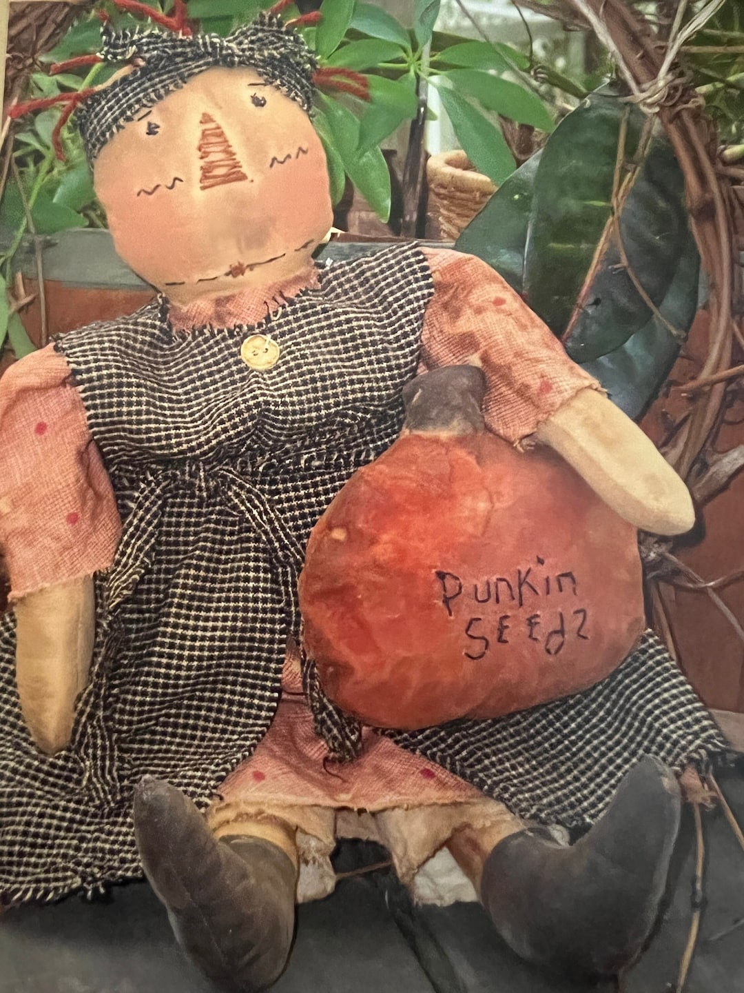 Primitive Pumpkin Doll Pattern Halloween Raggedy Ann Doll Pattern ...
