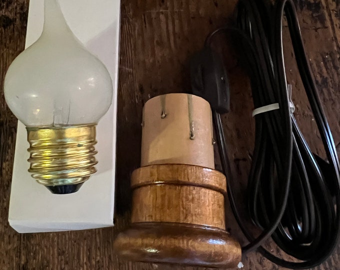 Primitive Doffing Knob Lamp Pre-packed Bobbin Candlestick Light ...