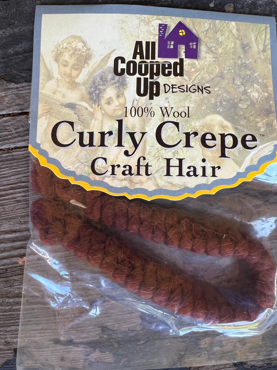 Primitive Sheeps Wool Doll Hair Curly Crepe Wool Craft Hair Wool Doll ...