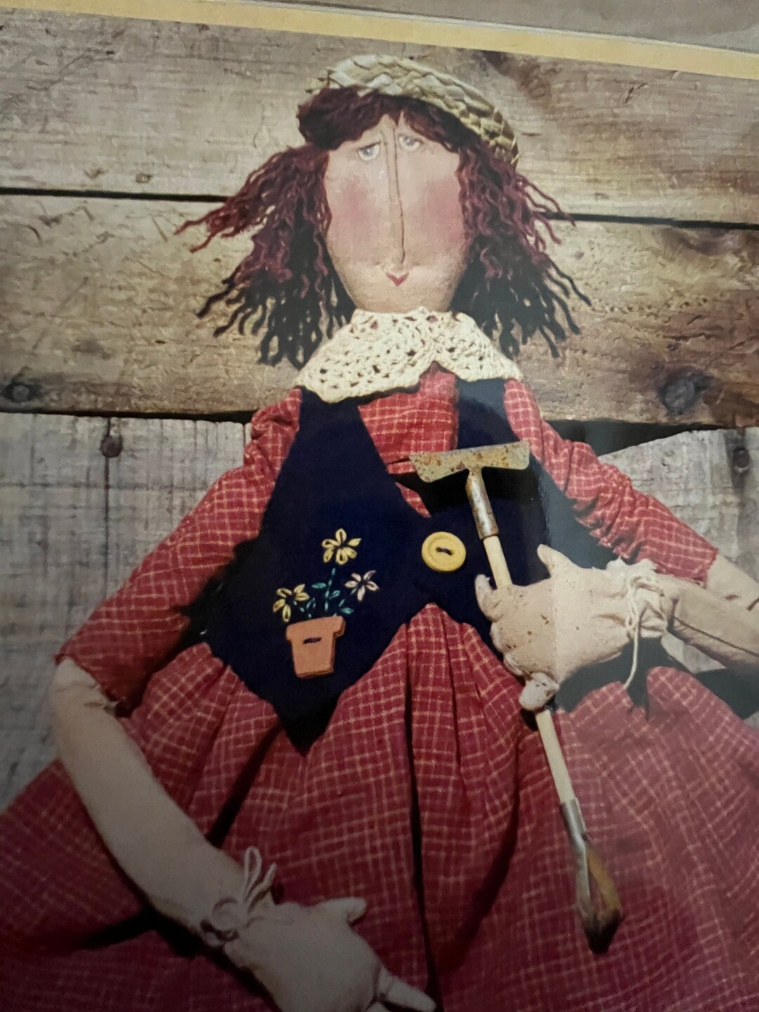 OOP Vintage Primitive Spring Doll Pattern Primitive Garden Doll Raggedy ...