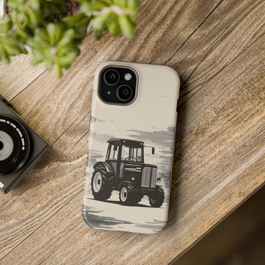 Minimalist Tractor Design Phone Case, Farm Life Case, Tractor Art ...