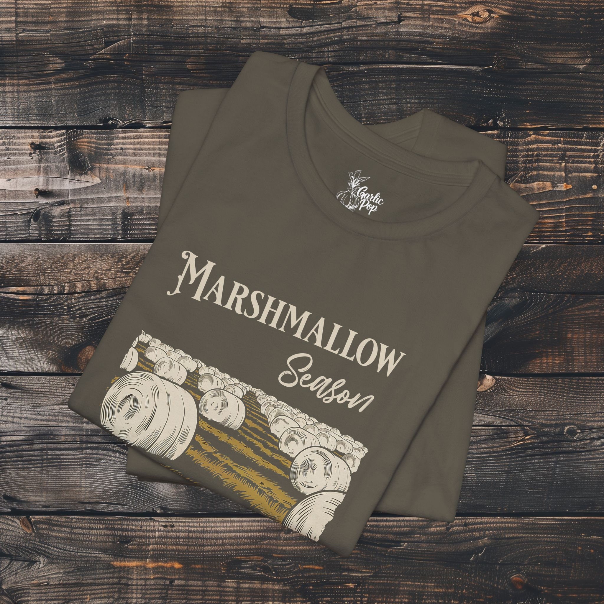 Marshmallow Season T-shirt, Whimsical Hay Bales Design, Funny Farm ...