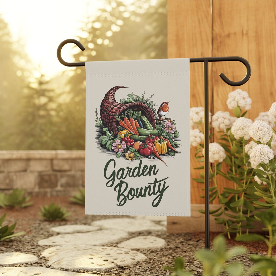 Garden Bounty Flag, Conucopia Garden Flag, Vegetable Garden Decor ...