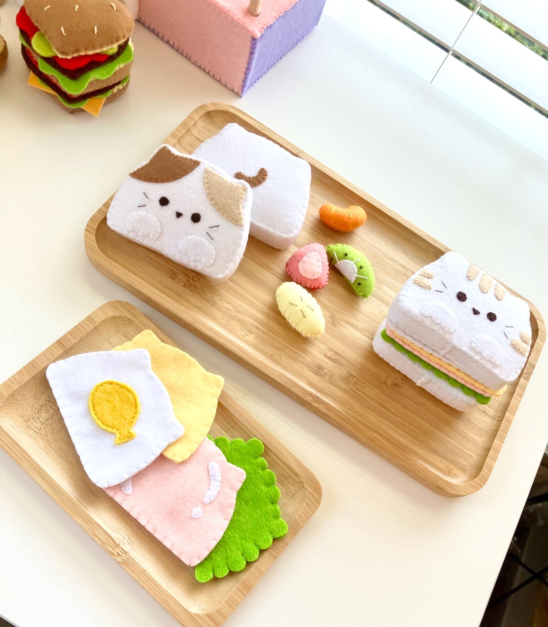 Cat Sandwich Felt Food Play Set | Pretend Play | Gift Idea | Kid’s Gift ...