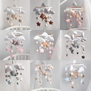 Handmade Teddy Bear Mobile: Gender Neutral Nursery Decor - Etsy