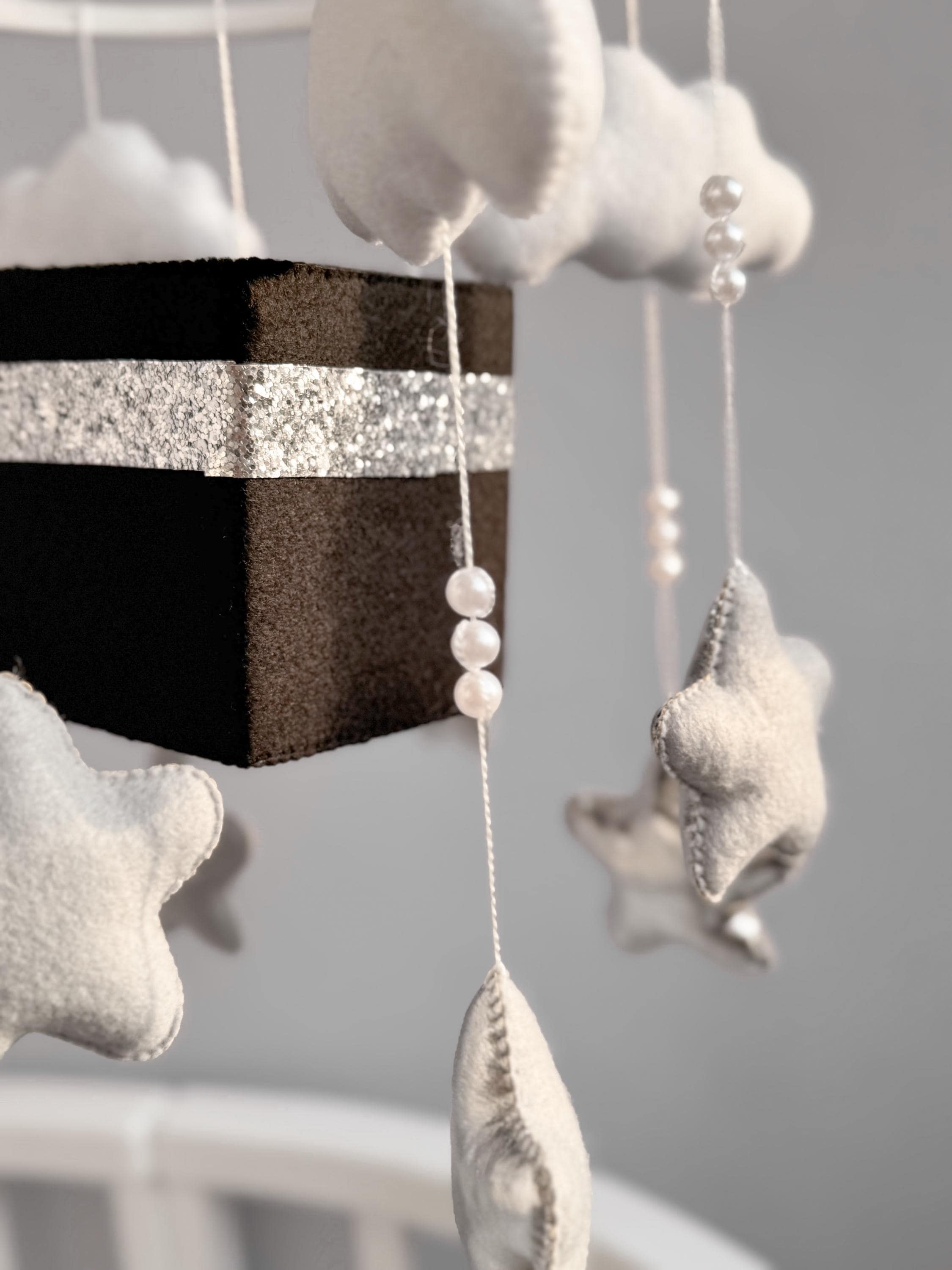 Handmade Kaaba Baby Mobile: Islamic Nursery Decor, Felt & Glitter - Etsy