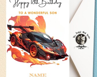 Racing Birthday Card - Etsy