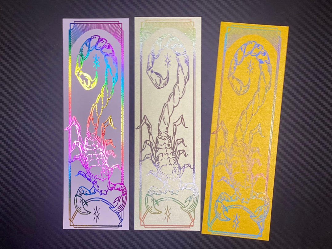 Scorpio , Customisable Hand Made Zodiac Bookmark, Gold Foil, Gifts ...