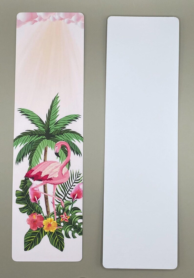 Flamingo Bookmarks, Forest Sunshine, Printed Bookmarks Flower and Tree ...