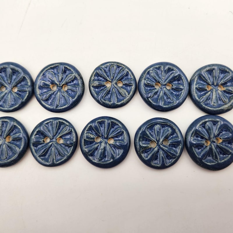 Ceramic Button Pendant - Etsy