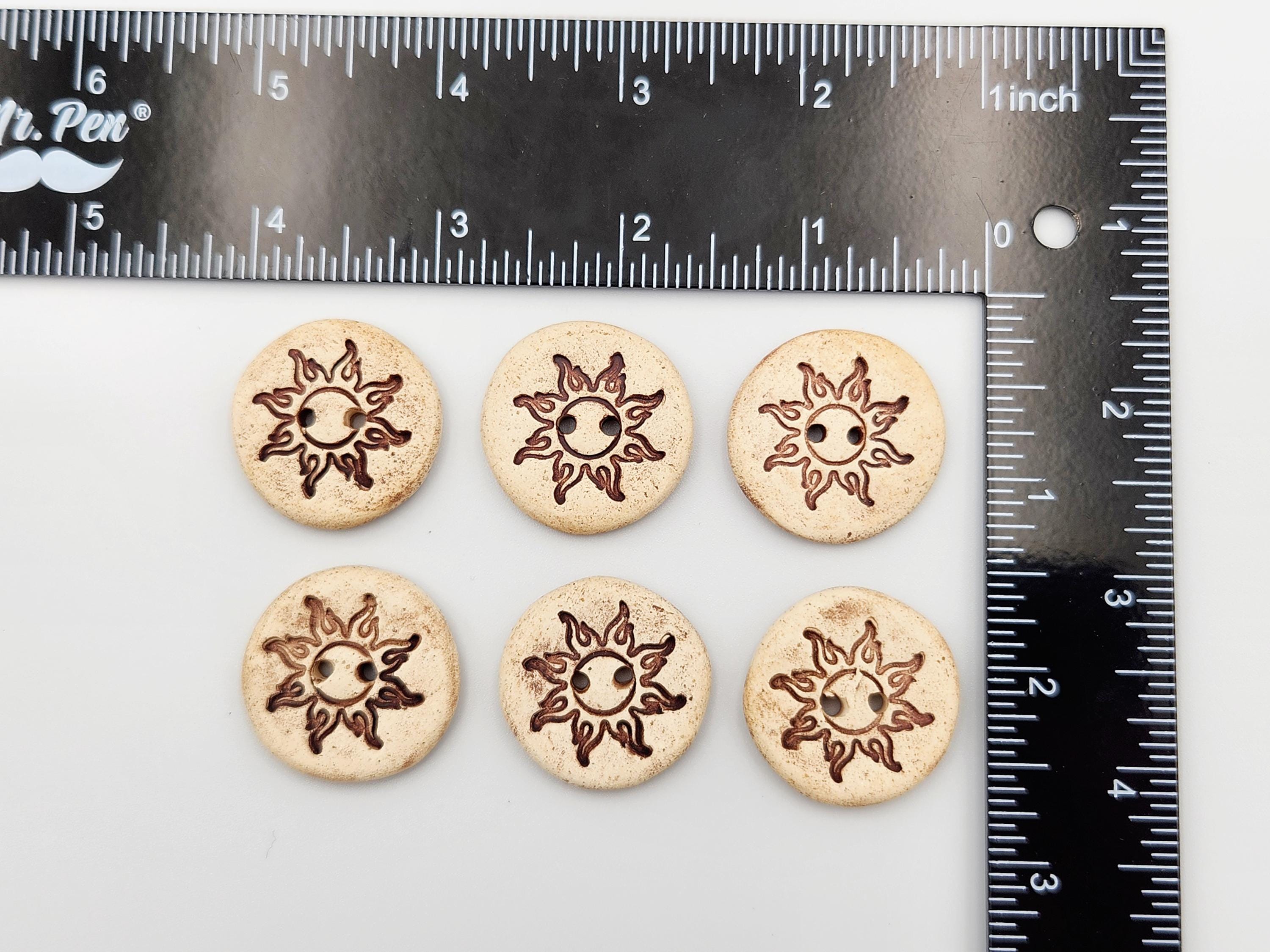 Set of 6 Sun Inspired Buttons for Sewing - Etsy