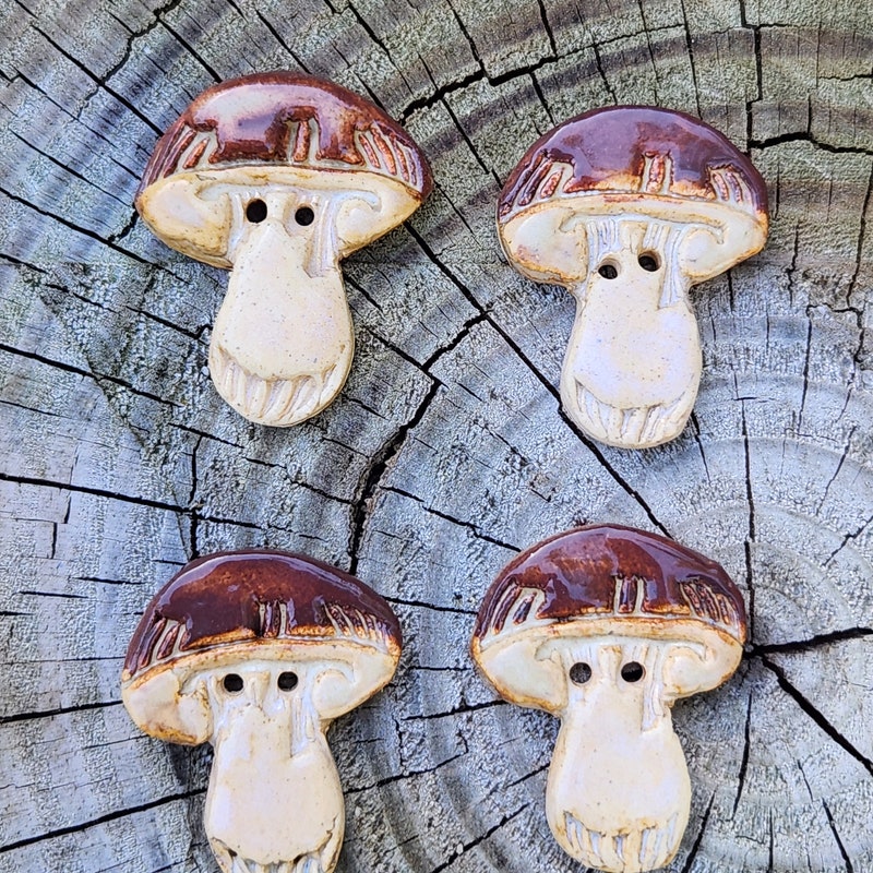 1 Mushroom Buttons - Etsy