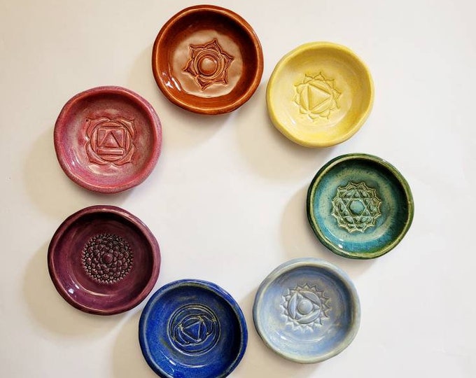 Rainbow Chakra 7 Bowl Set - Etsy