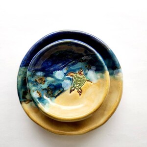 Sea Turtle Side Dish Set - Etsy