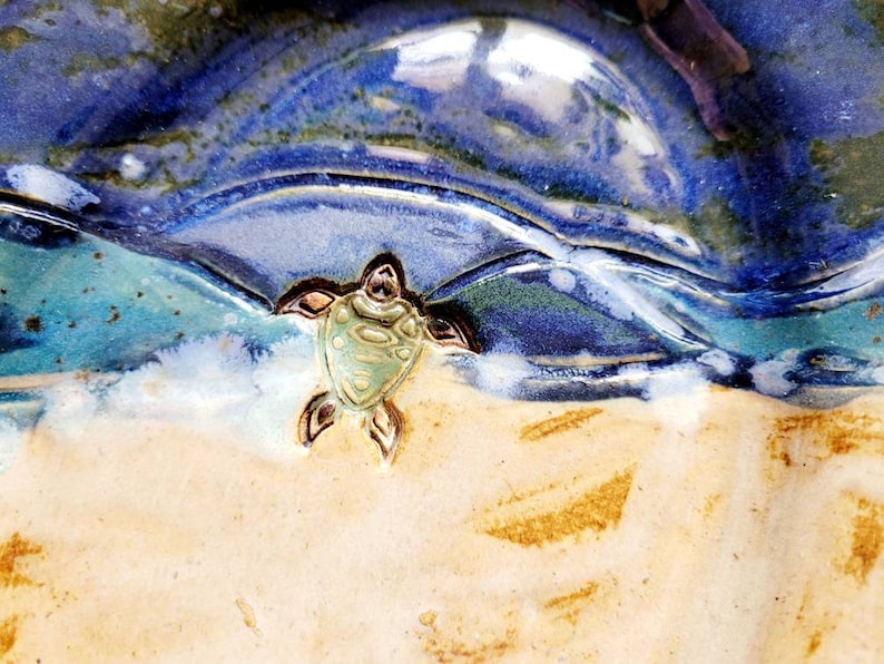 Sea Turtle Oval Ceramic Dinner Plate - Etsy