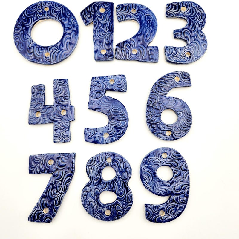 Ceramic House Numbers - Etsy